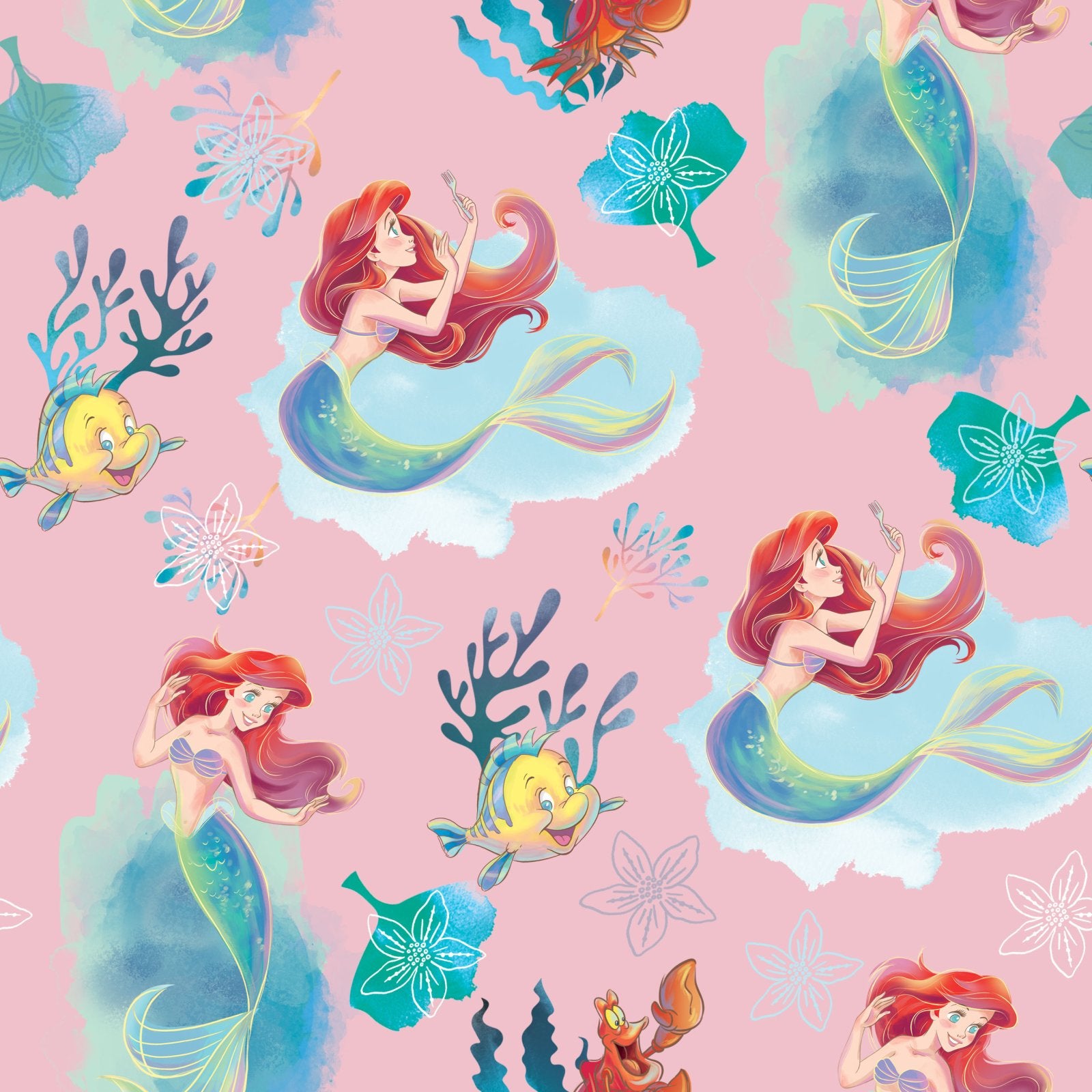Ariel Little Mermaid Under the Sea Medical Scrub Top Unisex Style for ...