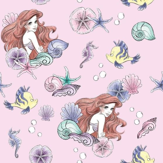Little Mermaid Medical Scrub Top Ariel and Friends Unisex Style for Me ...