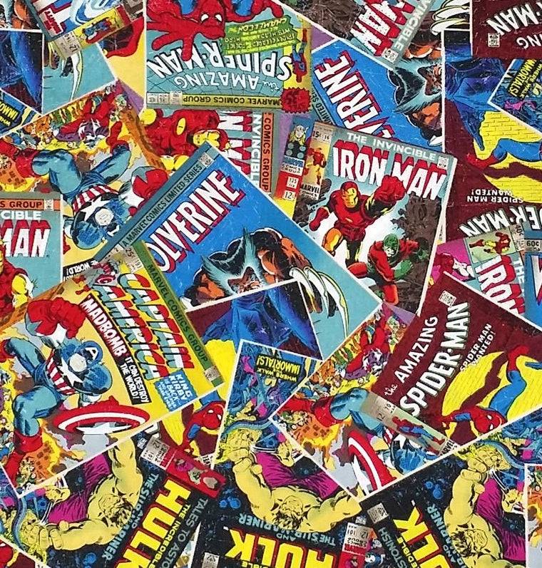 Marvel Superhero Medical Scrub Top Comic Book Covers Wolverine Captain ...