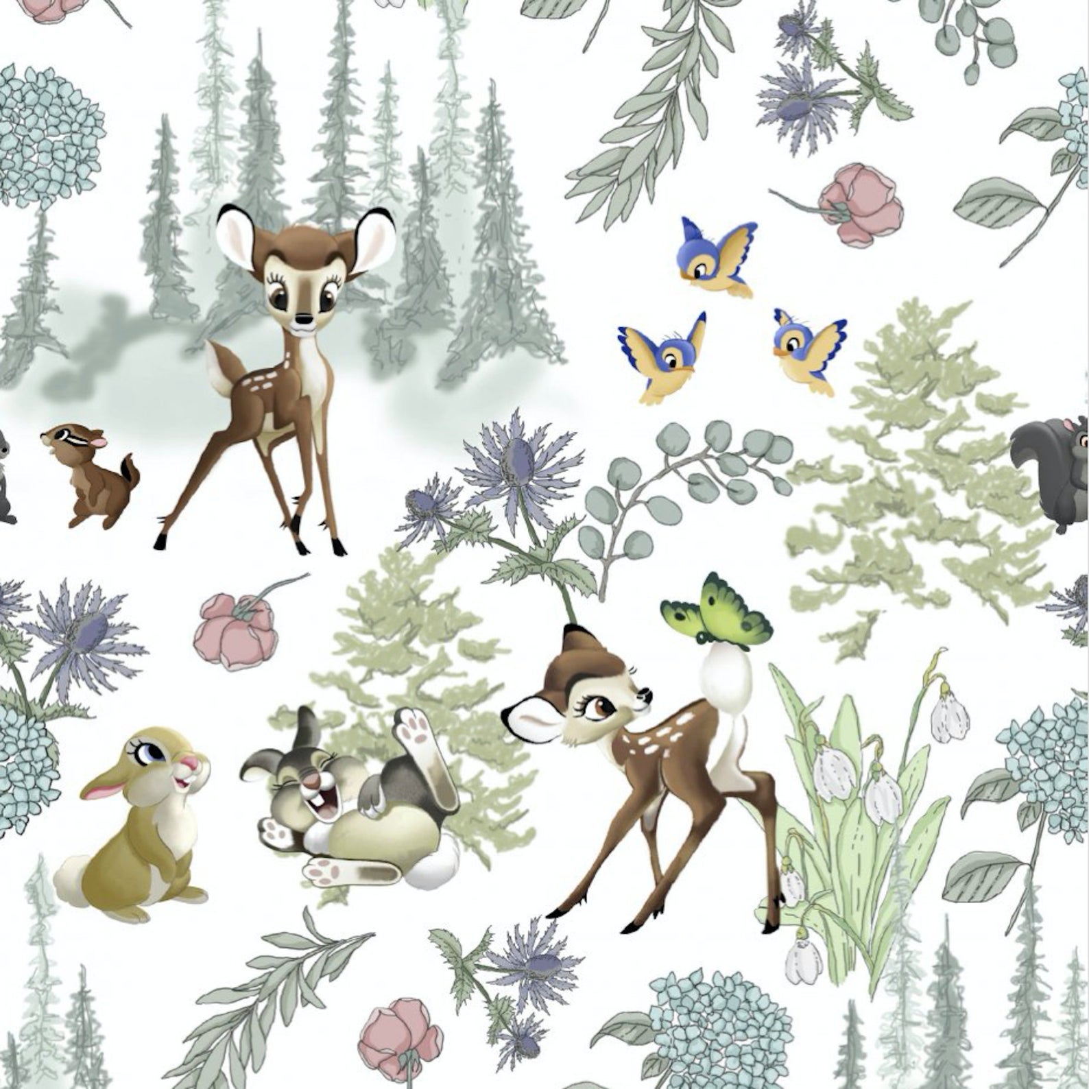 Bambi, Flower & Thumper Forest Fabric Stethoscope cover for Medical Pr ...